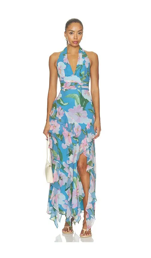 LOVERS AND FRIENDS Anna Maxi Dress In Blue