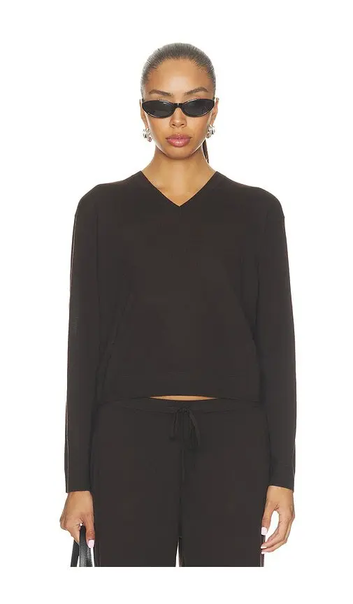 LESET James V Neck Top