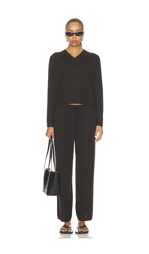 LESET James V Neck Top
