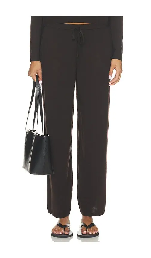 LESET James Wide Leg Pant - Chocolate