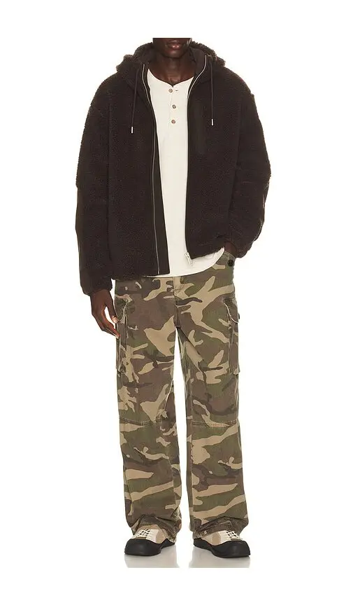 Canada Goose Harrier Fleece Full Zip Hoodie In Brown