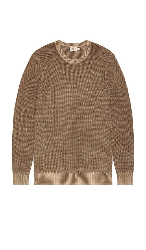 Faherty Brand Sunwashed Crewneck Sweater In Brown