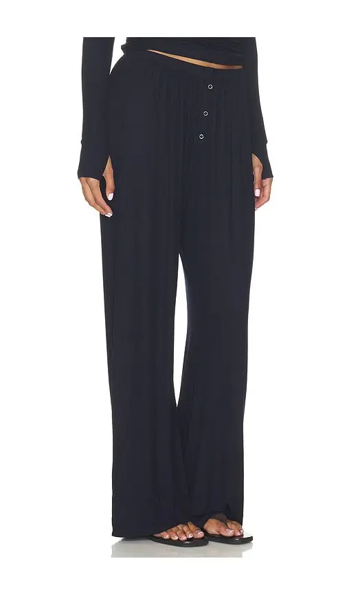 Michael Lauren Laguna Wide Leg Pant With Snaps