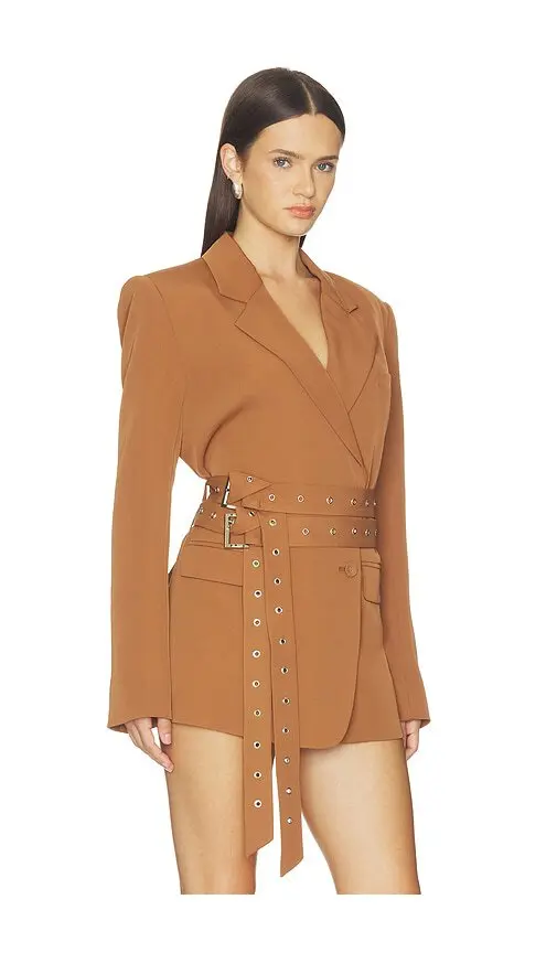 NONCHALANT LABEL Jannette Blazer In Brown