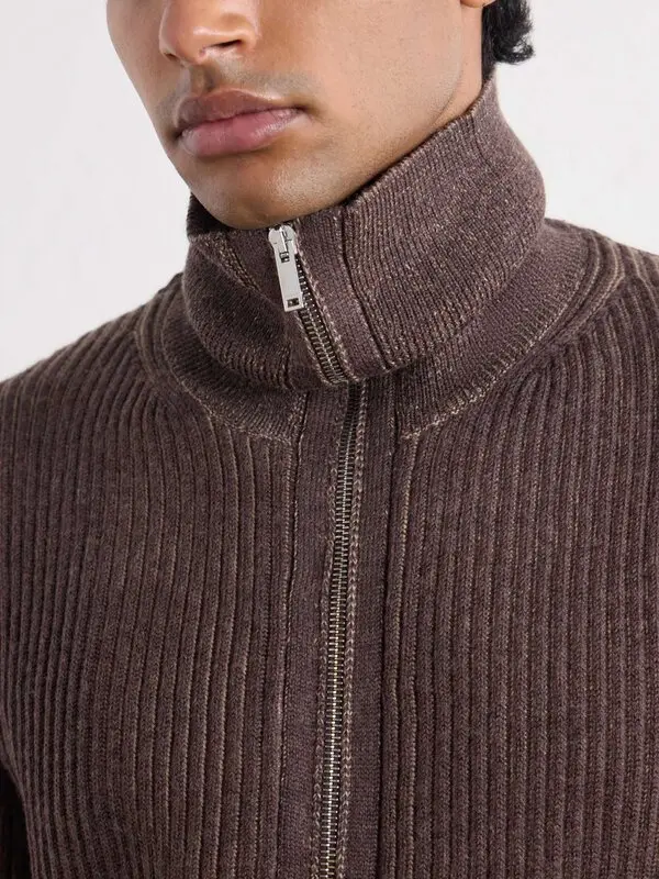 SLOWEAR Turtleneck Ribbed Virgin Wool Sweater