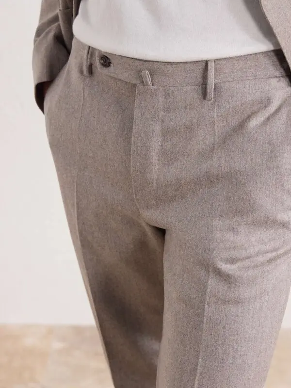 SLOWEAR Straight-leg Wool-blend Flannel Trousers