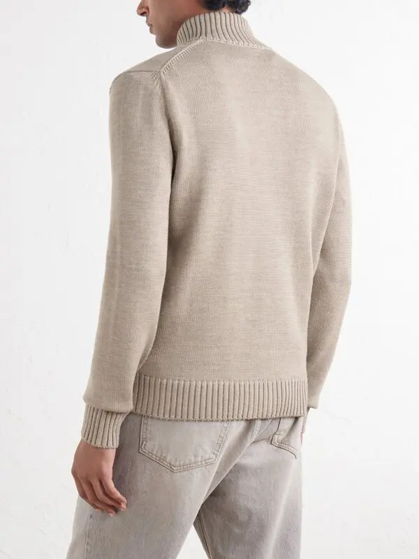 SLOWEAR Wool Cardigan With Button Detail