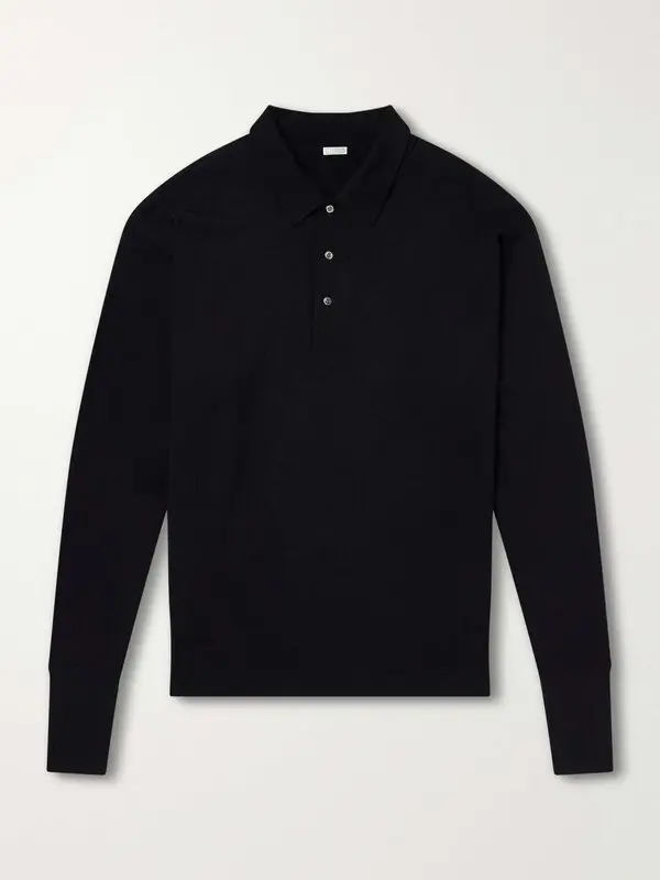 A.PRESSE Wool Polo Shirt