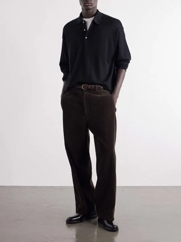 A.PRESSE Wool Polo Shirt