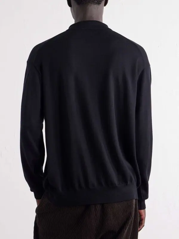 A.PRESSE Wool Polo Shirt
