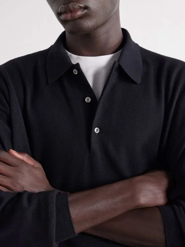 A.PRESSE Wool Polo Shirt