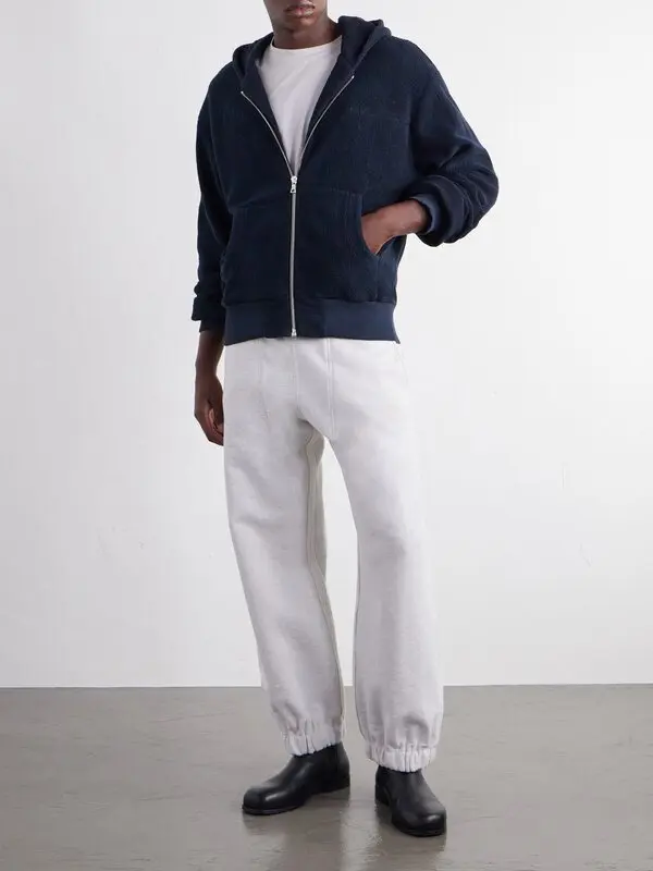 ADON Cotton-velour Zip-up Hoodie
