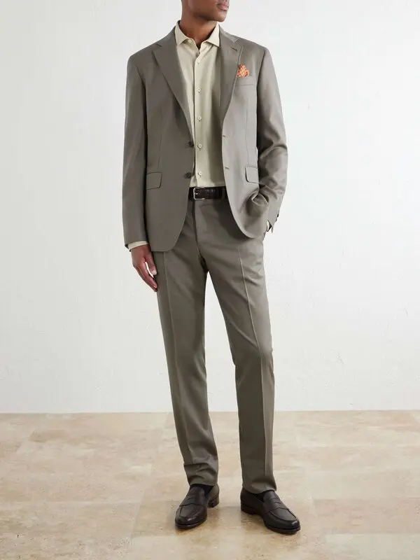 Canali Straight-leg Wool Suit Trousers