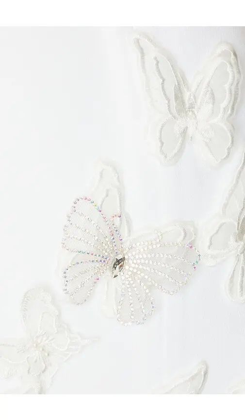 BRONX BANCO Crystal Butterfly Mini Dress