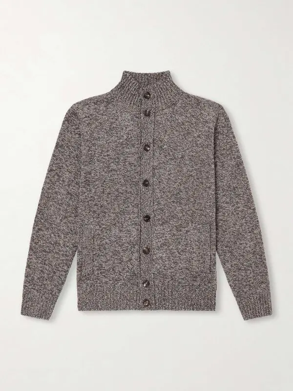 SLOWEAR Turtleneck Virgin Wool Cardigan