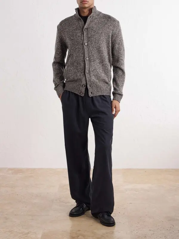 SLOWEAR Turtleneck Virgin Wool Cardigan