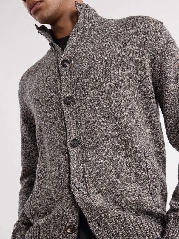 SLOWEAR Turtleneck Virgin Wool Cardigan