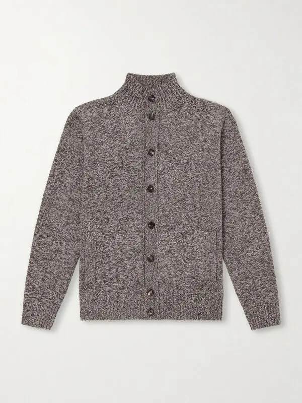 SLOWEAR Virgin Wool Turtleneck Cardigan