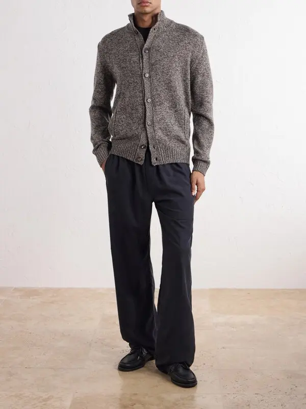 SLOWEAR Virgin Wool Turtleneck Cardigan