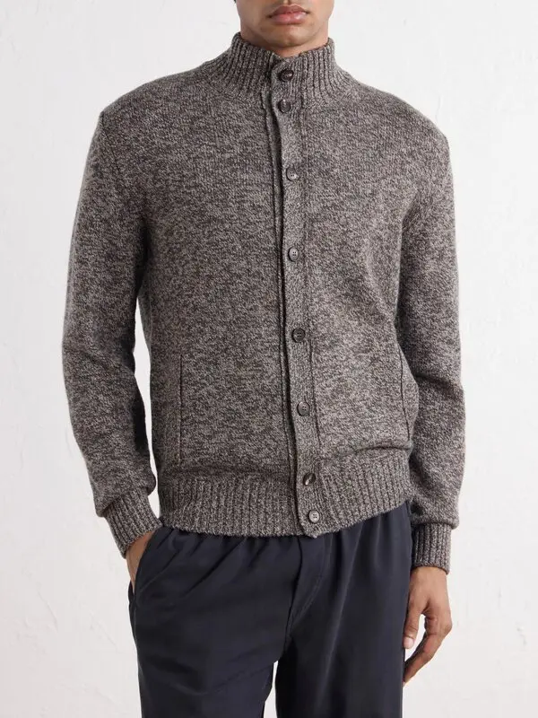 SLOWEAR Virgin Wool Turtleneck Cardigan