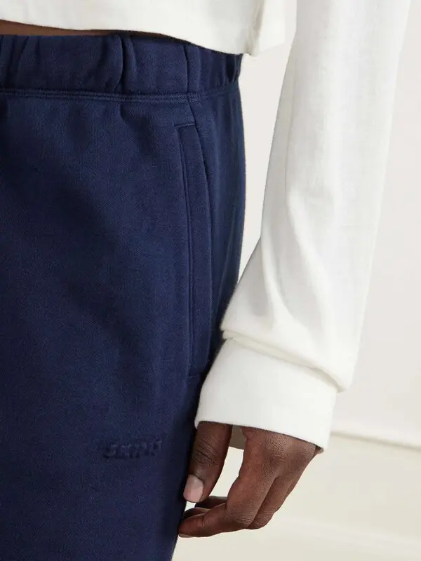 SKIMS Drawsting Cotton-blend Jersey Straight-leg Pants