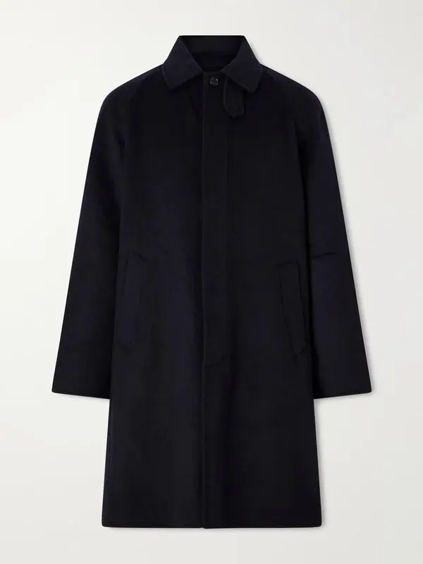 Hartford Craig Double-faced Wool-blend Coat - Blue