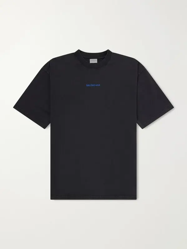 Balenciaga Logo-embroidered Cotton-jersey T-shirt