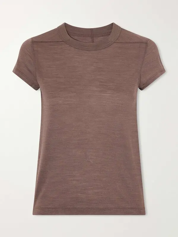 Rick Owens Wool And Silk-blend T-shirt