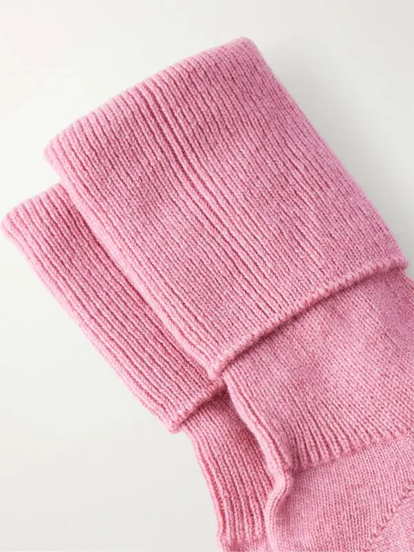 Johnstons Of Elgin Ribbed Cashmere-blend Socks
