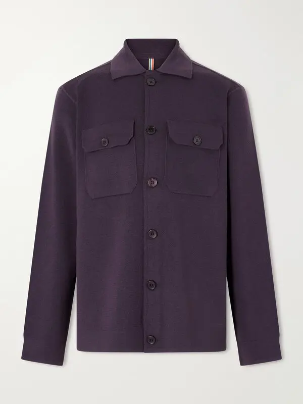Orlebar Brown Brigg Merino Wool Overshirt - Brown