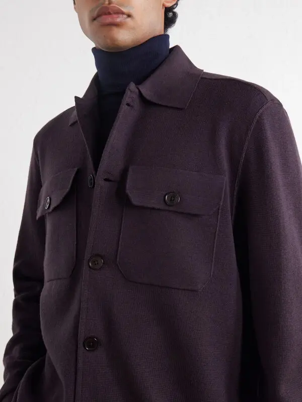 Orlebar Brown Brigg Merino Wool Overshirt - Brown