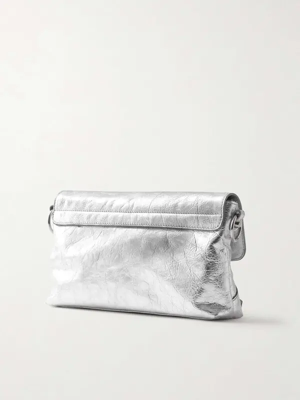 Balenciaga Le City Crinkled-leather Shoulder Bag