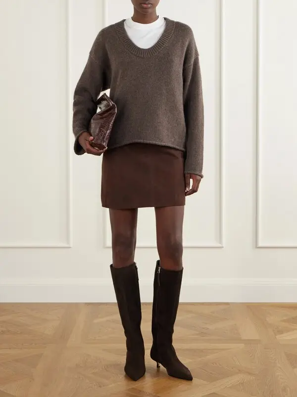 AeydĒ Sabrina 35 Suede Knee High Boots