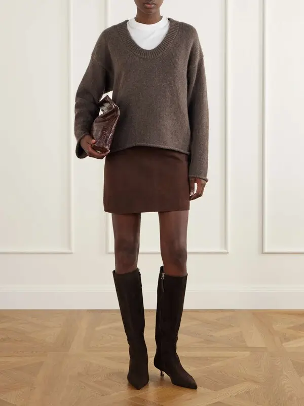 AeydĒ Sabrina 35 Suede Knee Boots