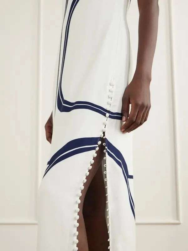 CALA DE LA CRUZ Inez Printed Jersey Maxi Dress