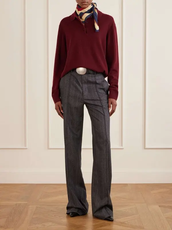 NILI LOTAN Jovan Cashmere Polo Sweater