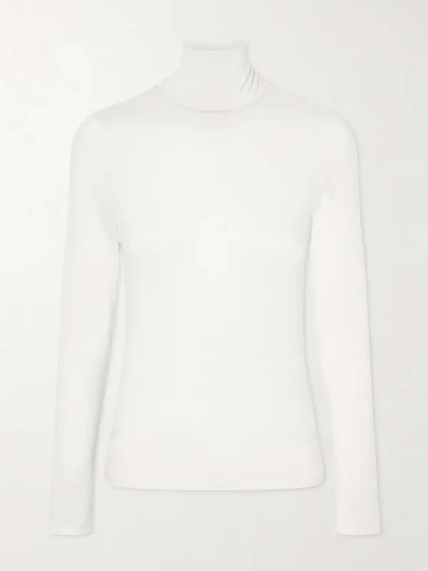 NILI LOTAN Keria Stretch-jersey Turtleneck Top