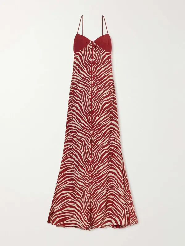 CALA DE LA CRUZ Pontevedra Jersey Maxi Dress - Red