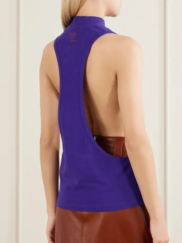 Versace Stretch-cotton Jersey Tank