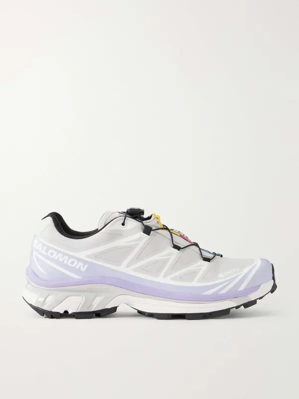 SALOMON Xt-6 Gtx Rubber-trimmed Mesh Sneakers - Gray