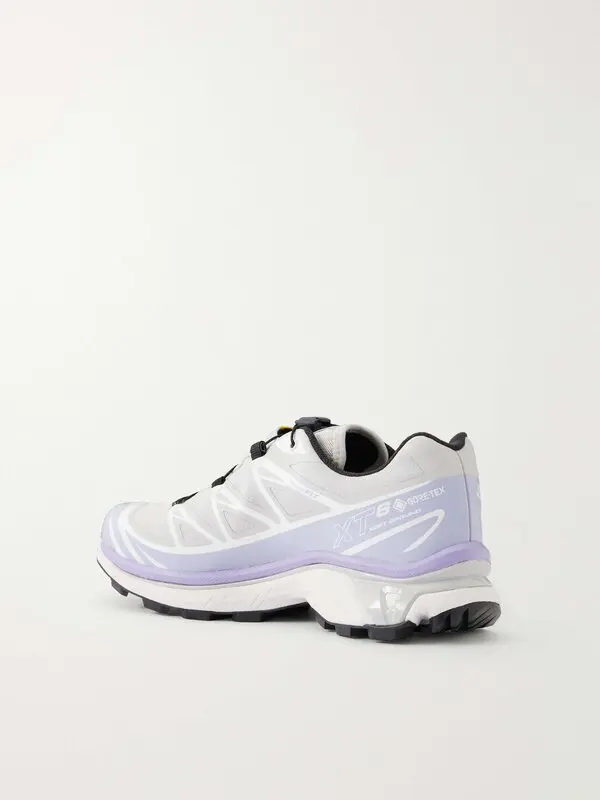 SALOMON Xt-6 Gtx Rubber-trimmed Mesh Sneakers - Gray