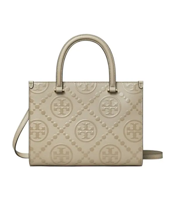 Tory Burch T Monogram Embossed Tote Bag - Fresh Clay