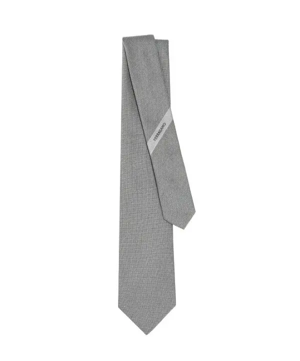FERRAGAMO Cotton And Silk Piquet Tie