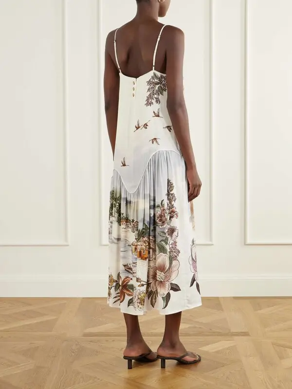 Farm Rio Toile De Rio Printed Voile Maxi Dress