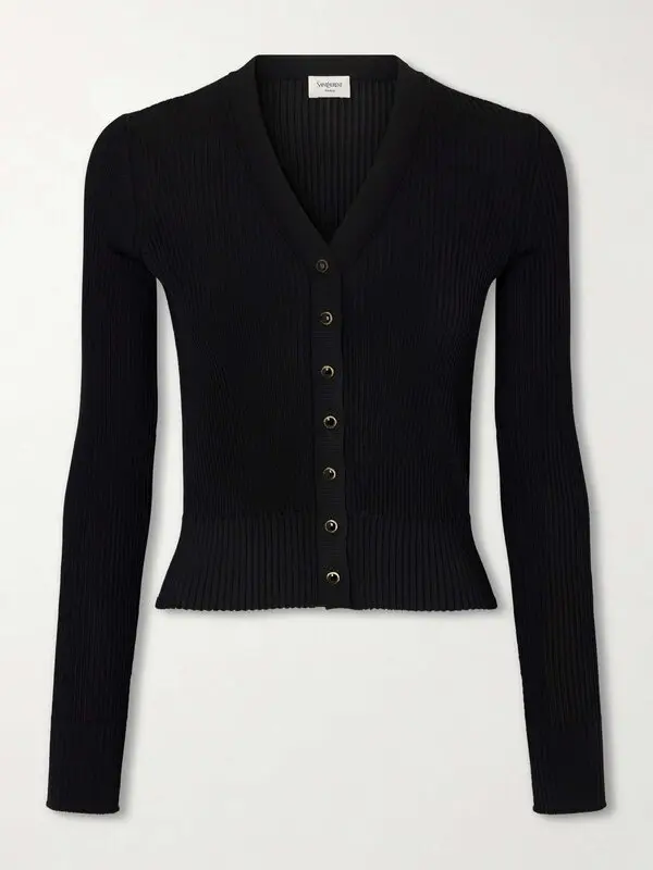 Saint Laurent Ribbed Cardigan