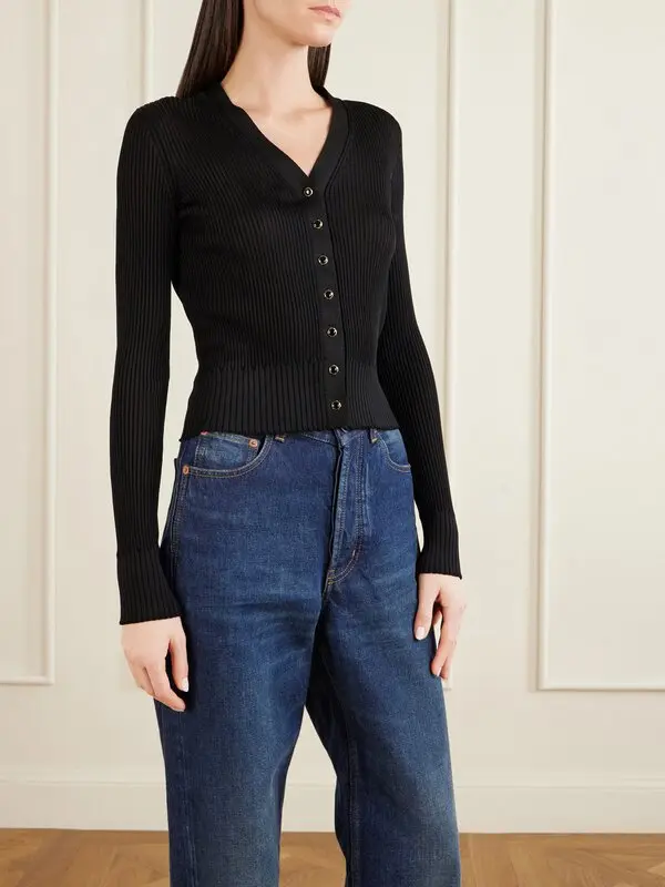 Saint Laurent Ribbed Cardigan