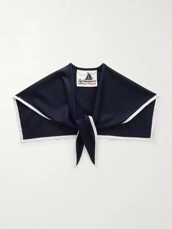 LES VACANCES D’IRINA Wool And Cashmere-blend Scarf - Blue