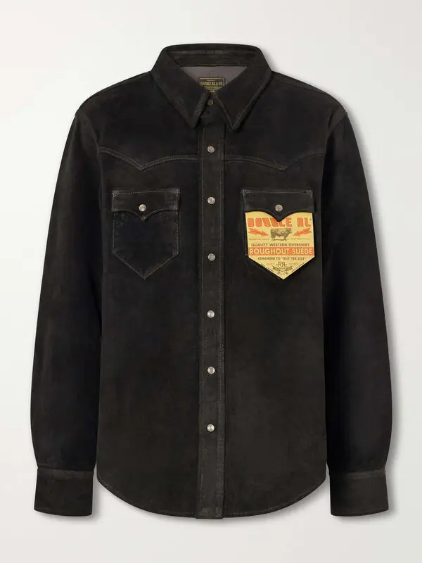 Ralph Lauren Willett Paneled Suede Jacket