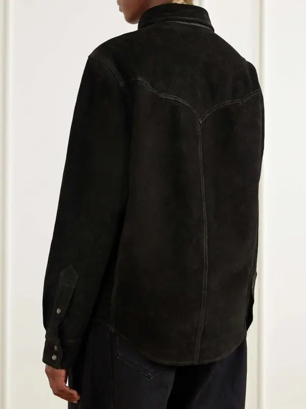 Ralph Lauren Willett Paneled Suede Jacket