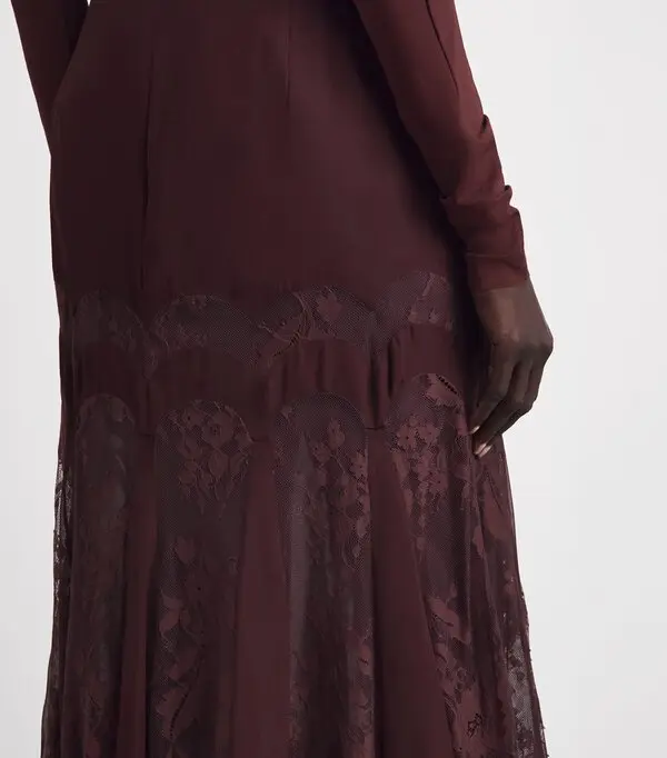 Zimmermann Silk Valiant Panelled Maxi Skirt - Brown